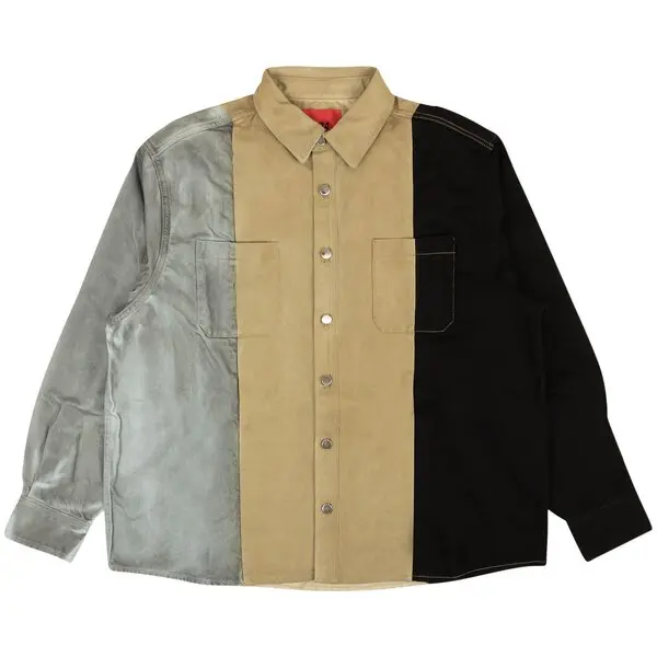 424 Colorblock Denim Button-down Shirt