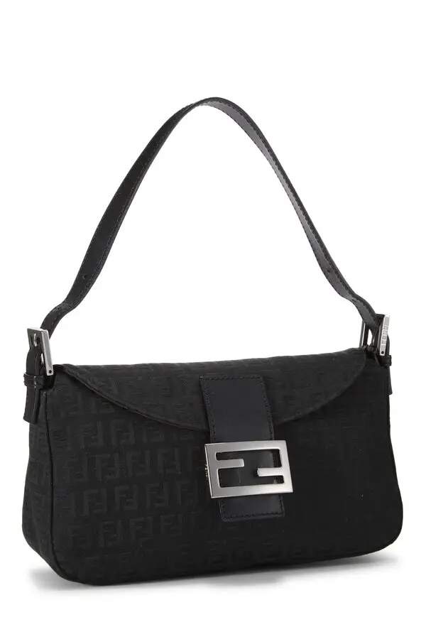 Fendi Zucchino Canvas Shoulder Bag