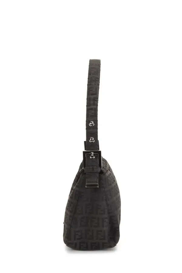 Fendi Zucchino Shoulder Bag - Black