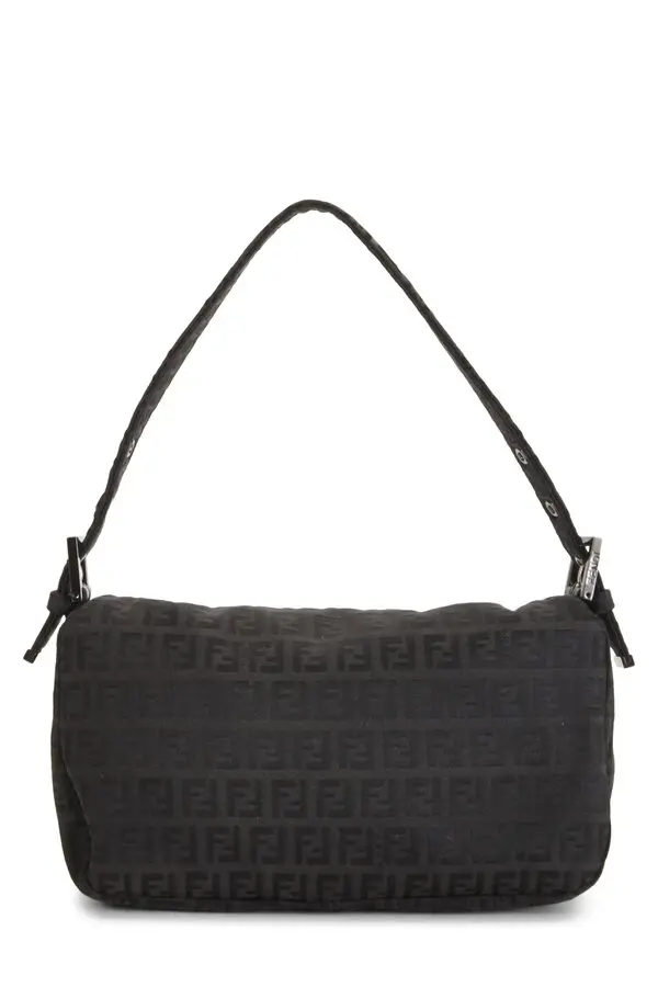 Fendi Zucchino Shoulder Bag - Black