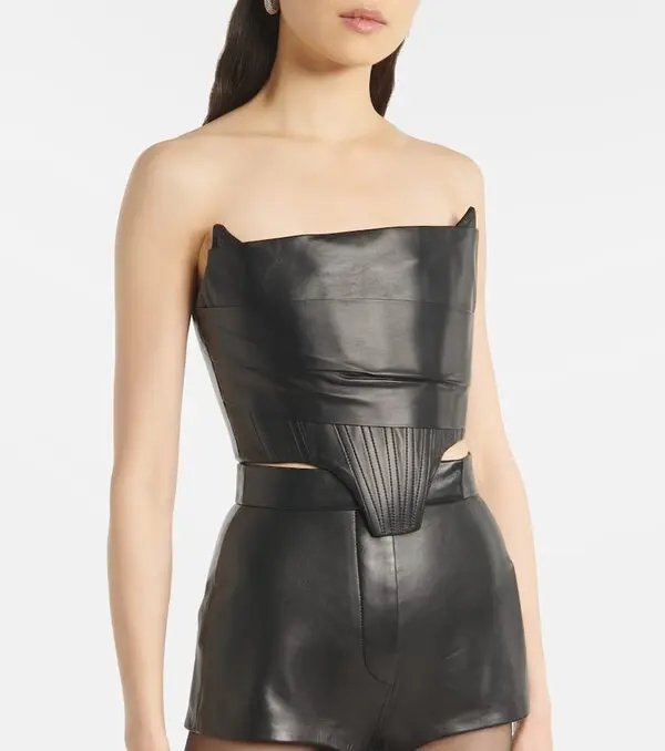 Alex Perry Leather Corset