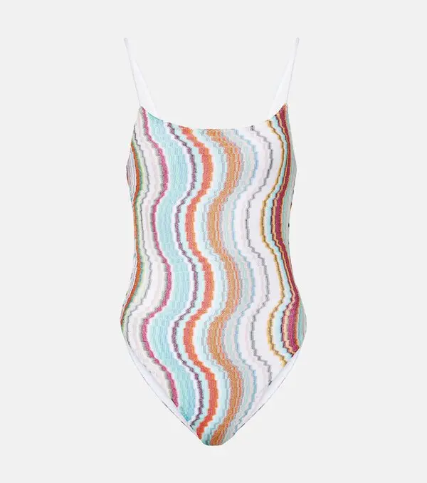 Missoni Wave Lamé One-piece Swimsuit - Multicoloured