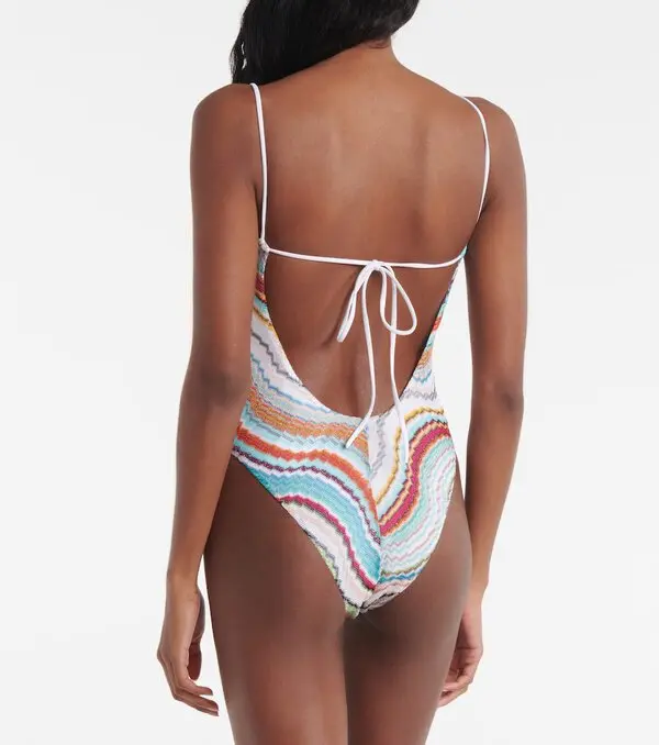 Missoni Wave Lamé One-piece Swimsuit - Multicoloured