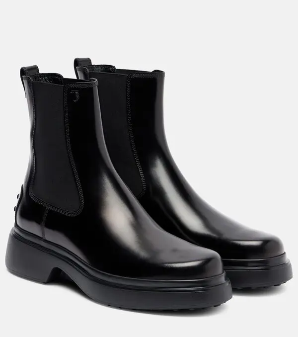 TOD'S Leather Chelsea Boots - Black