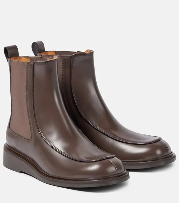 TOD'S Leather Chelsea Boots - Brown