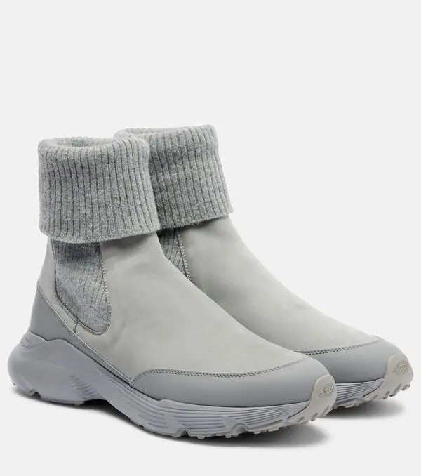 TOD'S Leather Chelsea Boots - Grey