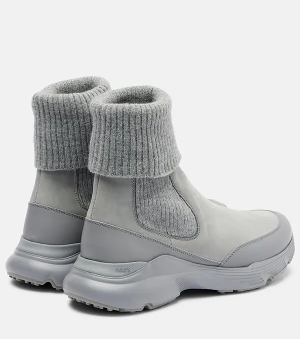 TOD'S Leather Chelsea Boots - Grey