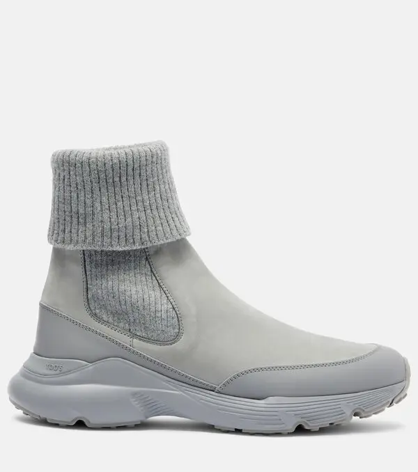 TOD'S Leather Chelsea Boots - Grey