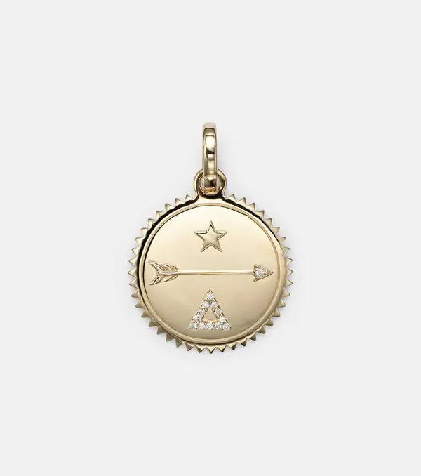 FOUNDRAE Dream Medium 18kt Yellow Diamond Pendant - Gold