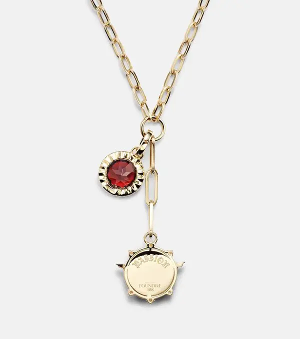 FOUNDRAE Vivacity & Internal Compass 18kt Necklace With Diamonds