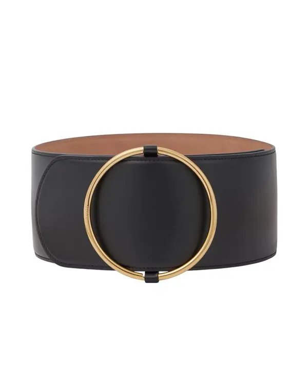 Alaïa Ring Leather Belt - Black