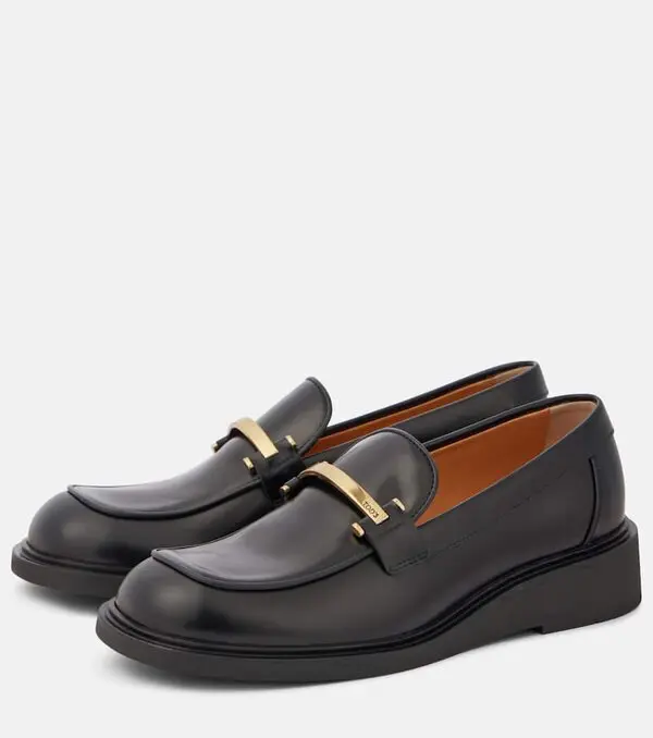 TOD'S Leather Loafers - Black