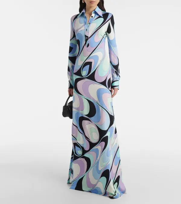 Emilio Pucci Vivara Printed Maxi Dress