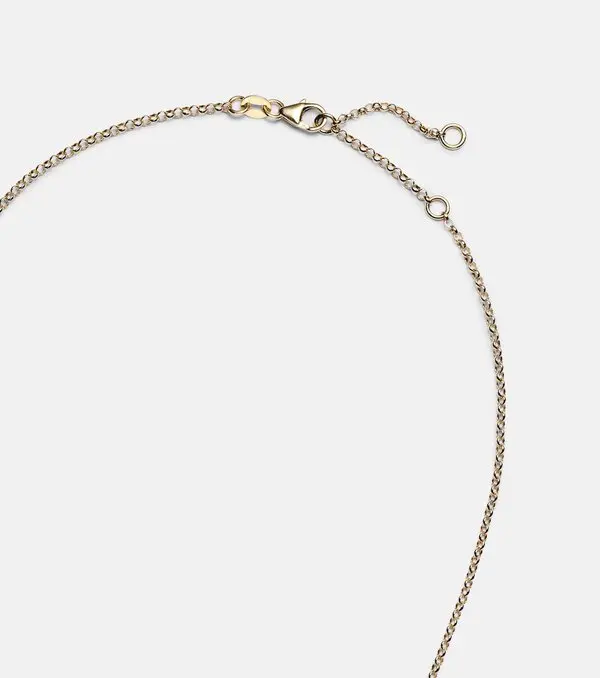 FOUNDRAE Arrow 18kt Yellow Chain Necklace With Diamonds