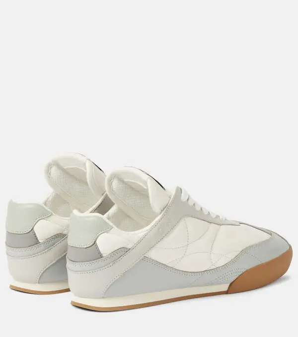 Chloé Kick Suede-trimmed Sneakers - Blue