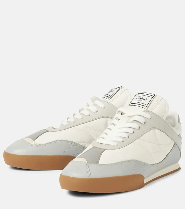 Chloé Kick Suede-trimmed Sneakers - Blue