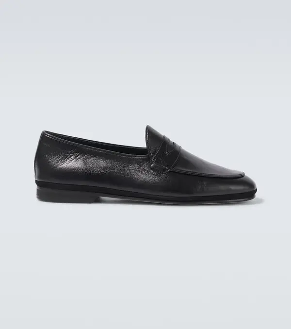 Rubinacci Leather Loafers - Black