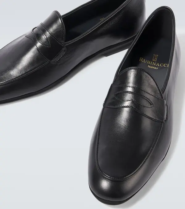 Rubinacci Leather Loafers - Black