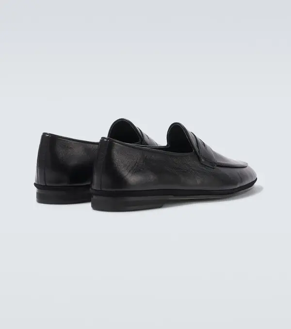 Rubinacci Leather Loafers - Black