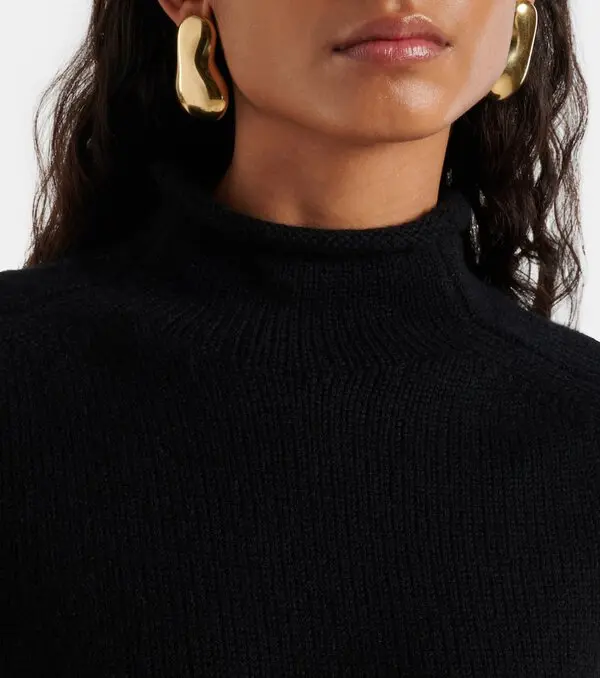 LISA YANG Fride Ribbed-knit Cashmere Top - Black
