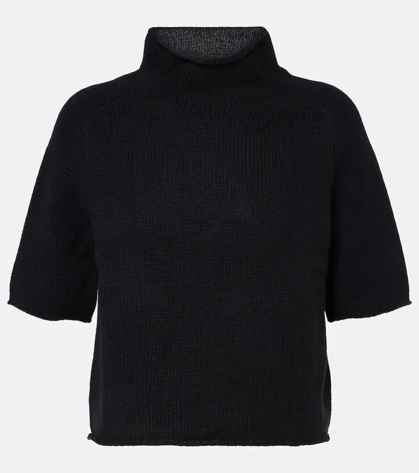 LISA YANG Fride Ribbed-knit Cashmere Top - Black