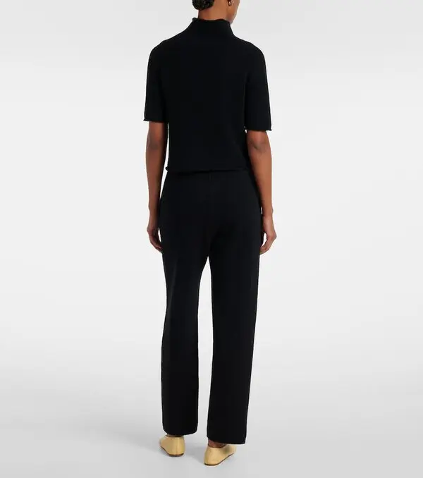 LISA YANG Fride Ribbed-knit Cashmere Top - Black