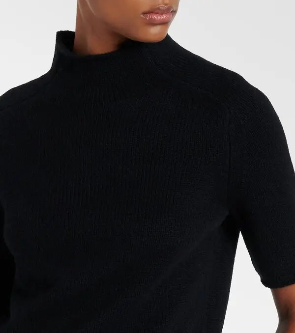 LISA YANG Fride Ribbed-knit Cashmere Top - Black