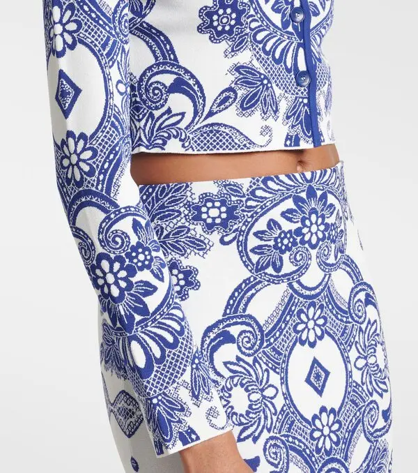 Etro Cropped Cardigan - Blue
