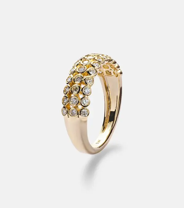 STONE AND STRAND Bold Lattice 14kt Diamond Ring