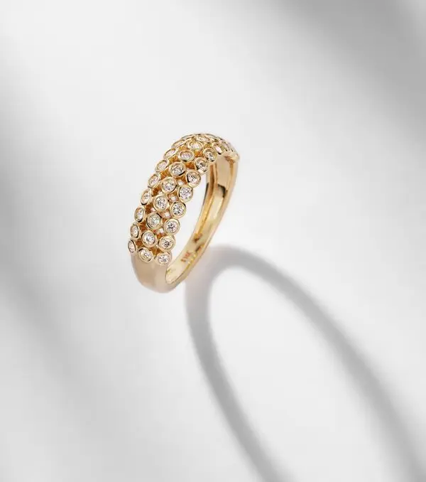 STONE AND STRAND Bold Lattice 14kt Diamond Ring