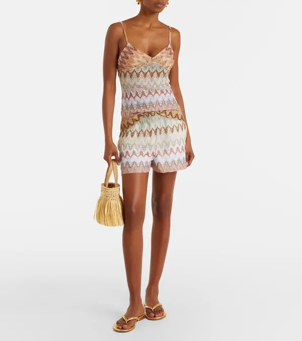 Missoni Lamé Knit Camisole - Beige