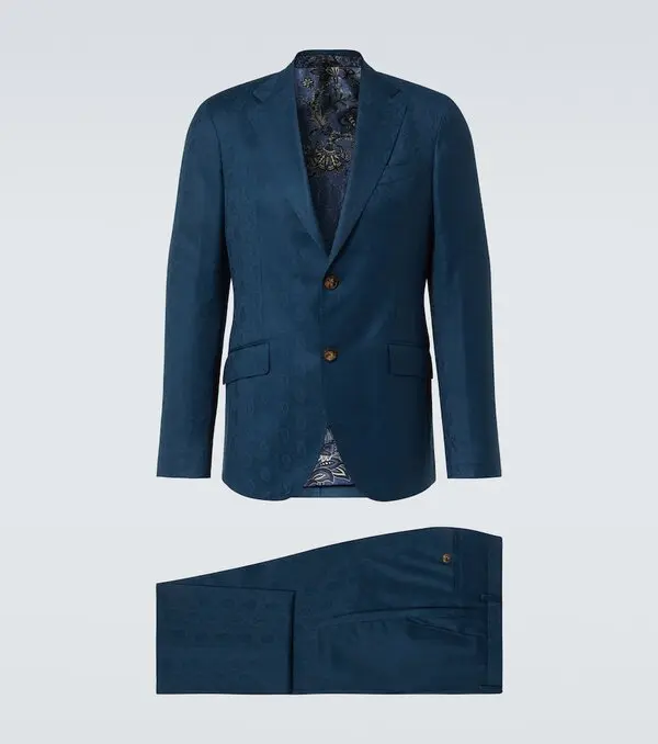 Etro Roma Paisley Silk Suit