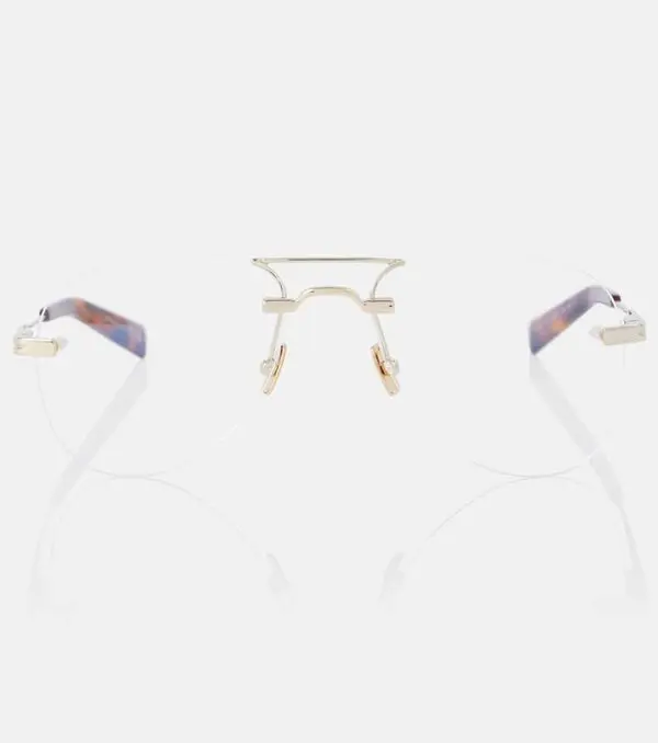 Saint Laurent Sl 745 Aviator Glasses - Gold