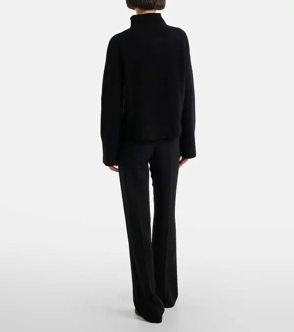 FFORME Julie Cropped Wool And Cashmere Sweater - Black