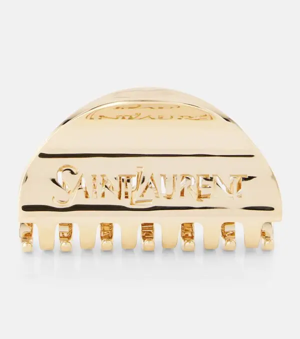 Saint Laurent Logo Hair Clip - Gold