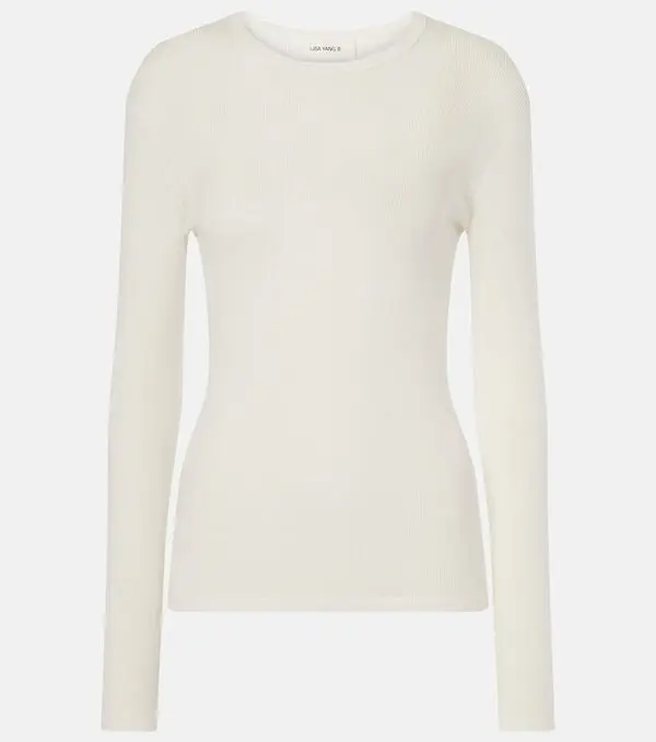 LISA YANG Vivian Knitted Top - White
