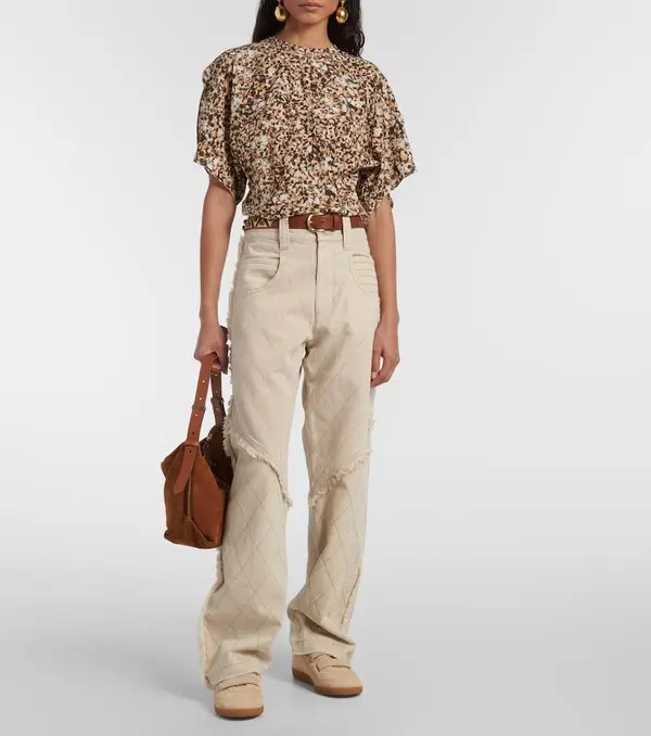 Isabel Marant Étoile Beth Shearling-trimmed Leather Sneakers