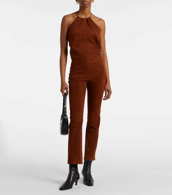 Stouls Halterneck Suede Top