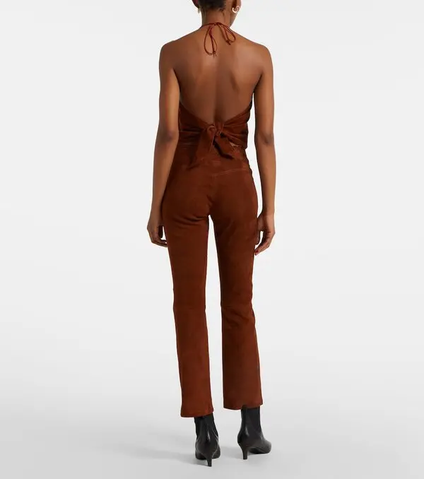 Stouls Halterneck Suede Top