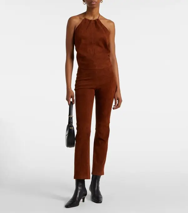 Stouls Halterneck Suede Top