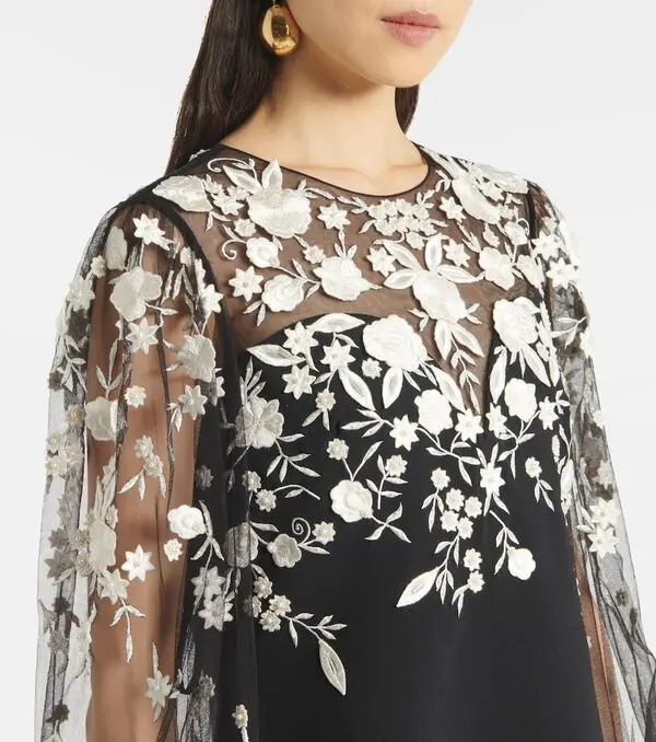 Carolina Herrera Embroidered Minidress