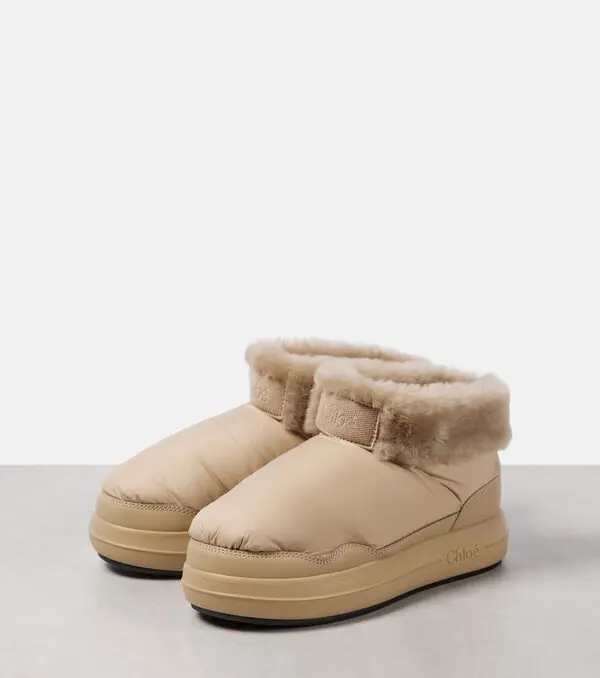 Chloé Polar Shearling-lined Ankle Boots