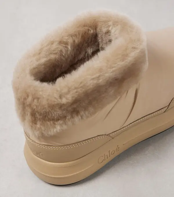 Chloé Polar Shearling-lined Ankle Boots