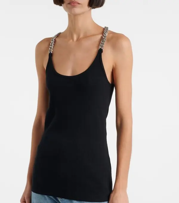 Stella McCartney Cotton-blend Tank Top - Black