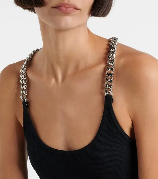 Stella McCartney Cotton-blend Tank Top - Black