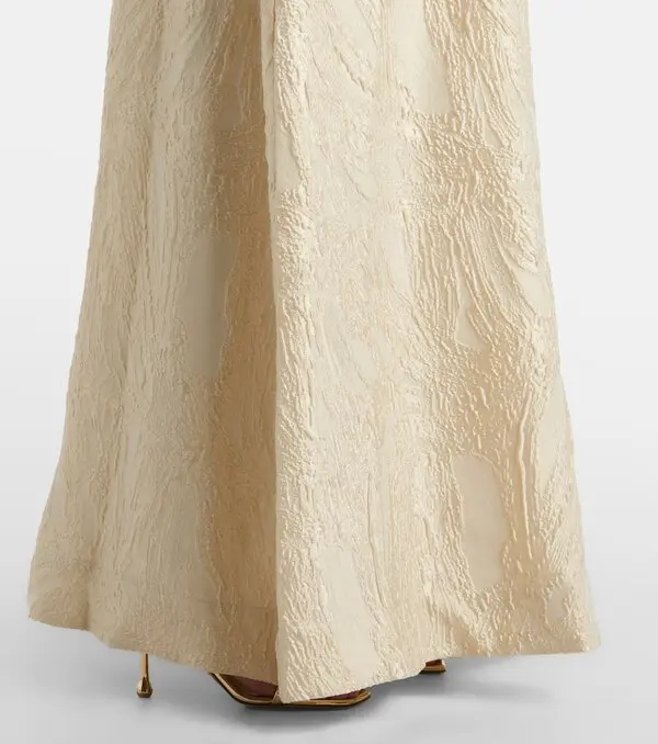 Simkhai Courtney Embellished Jacquard Gown - Beige