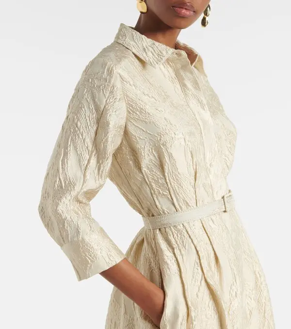 Simkhai Courtney Embellished Jacquard Gown - Beige