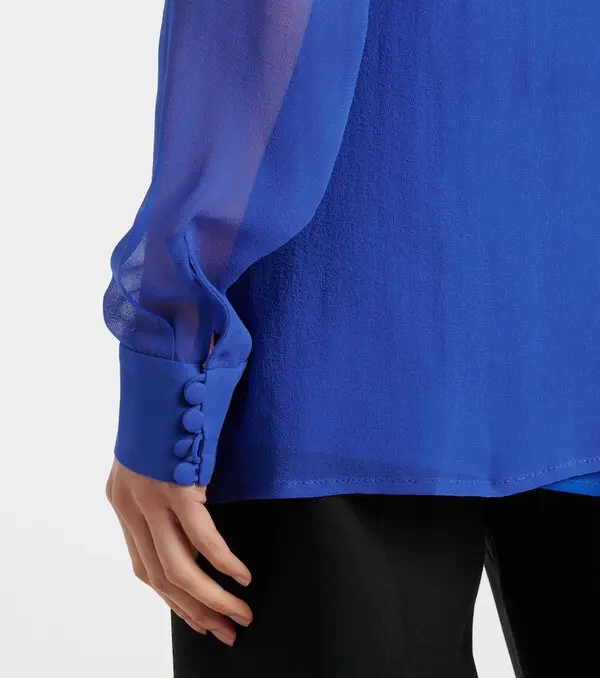 Costarellos Silk Georgette Blouse