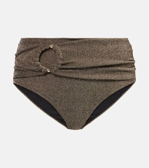 ALEXANDRA MIRO Dorit High-rise Bikini Bottom - Gold