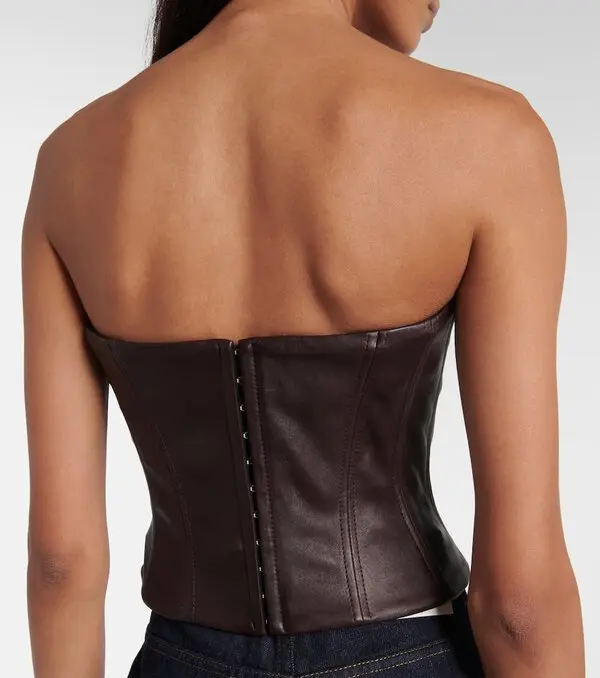 Stouls Rosalia Strapless Leather Top